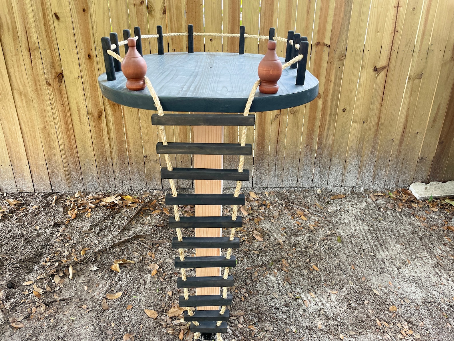 Bird Feeder Squirrel Feeder Play Platform With Rope Ladder. - Etsy