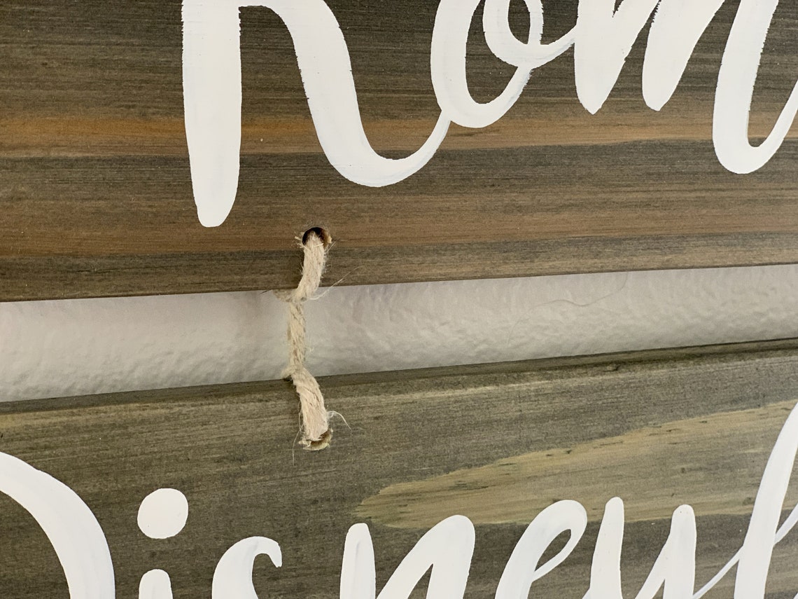 Wood Directional Signs on the Rope. Gift for Mom. Rustic Directional ...