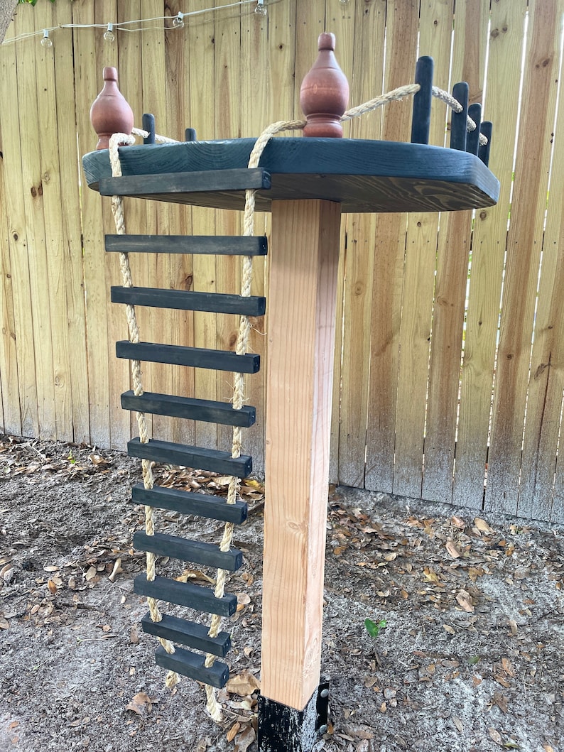 Bird Feeder Squirrel Feeder Play Platform With Rope Ladder. - Etsy
