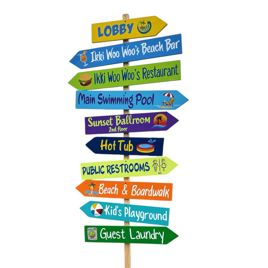 Directional Sign Personalized for Hotels & Resorts – Guide Your Guests ...