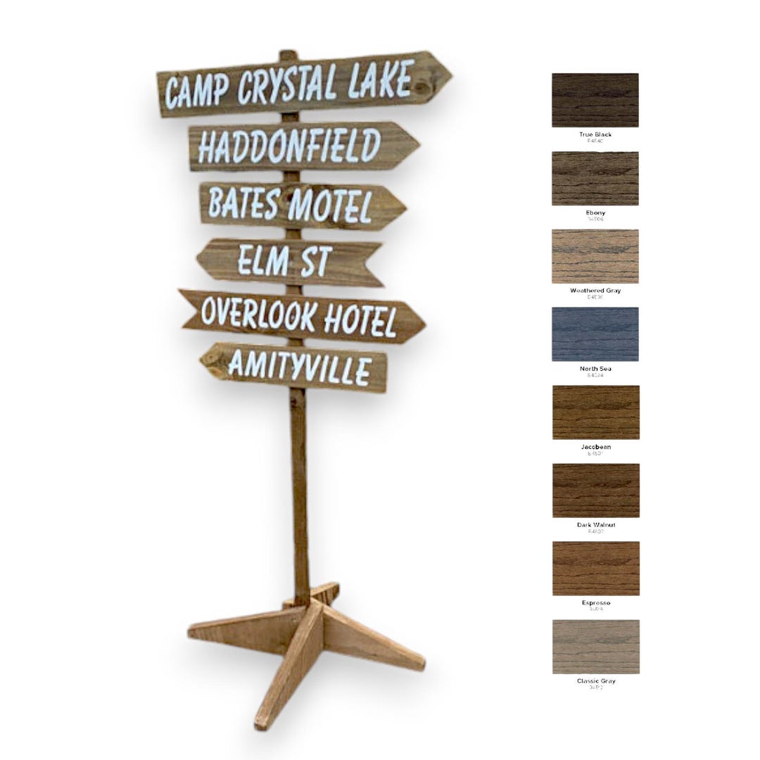 Personalized Directional Sign Post, Wood Wayfinding Arrows Boards ...