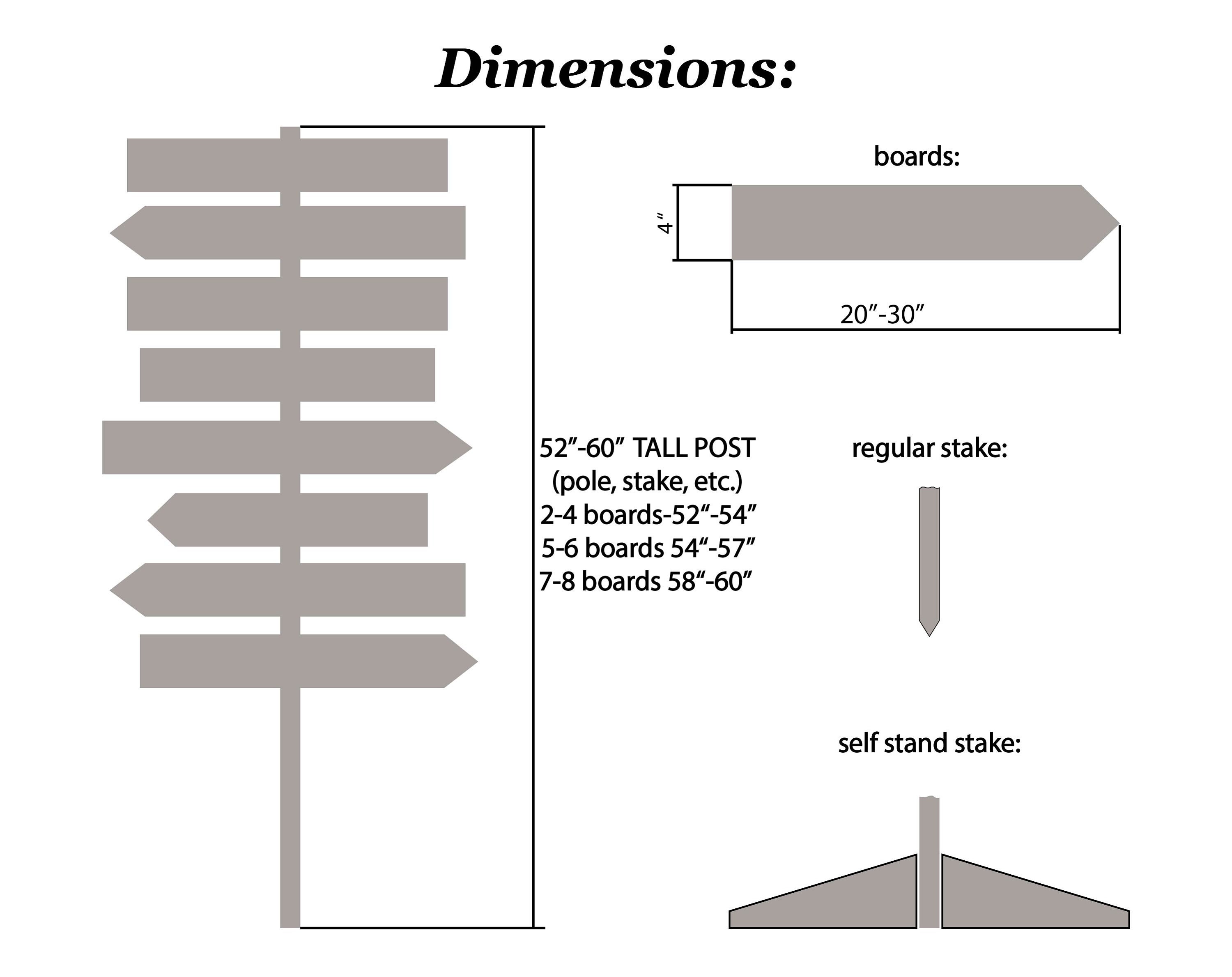 Rustic Directional Sign. Destination sign post Garden decor
