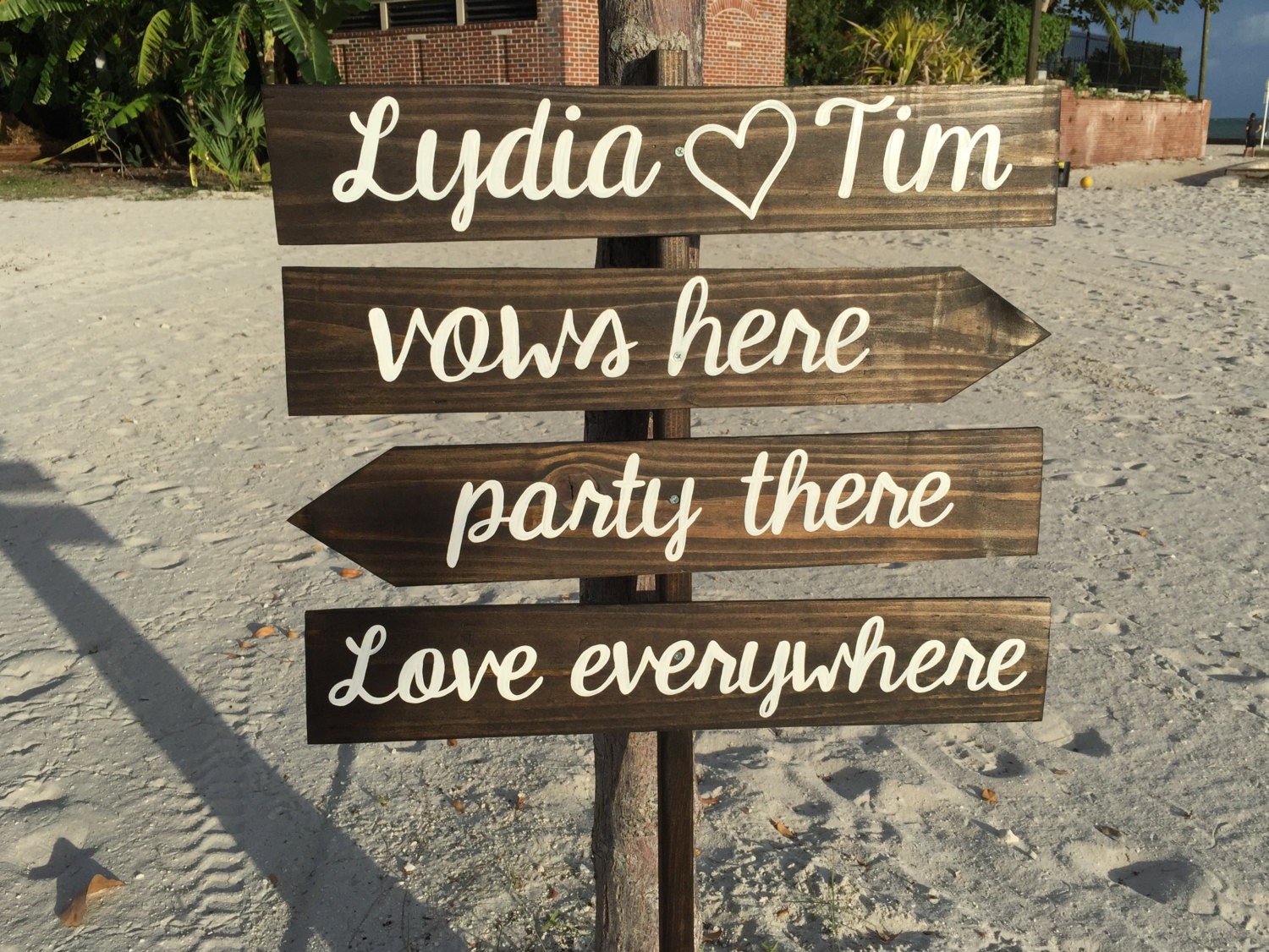 Beach Wedding Sign Rustic Wedding Decor Vows Here Party There Love Beach Wedding Sign Rustic Wedding Decor Vows Here Party There Love