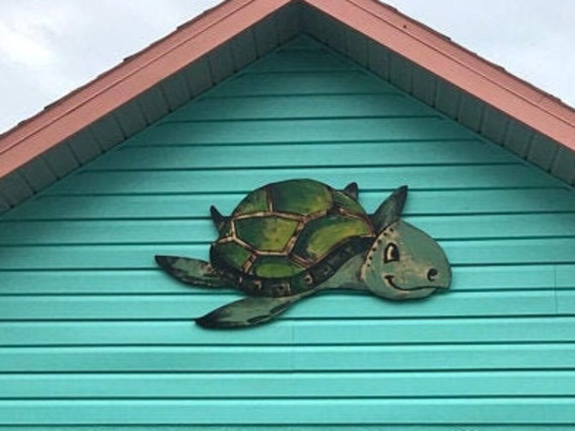 Large Wooden Turtle, Beach House Decor, Turtle Wall Art. Gift for Mom ...