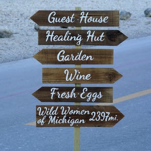 Guest House Destination Signs, Wooden Hotel Decor, Garden/beach Sign ...