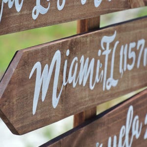 Family Directional Sign. Kids Destination and Mileages Signpost for ...