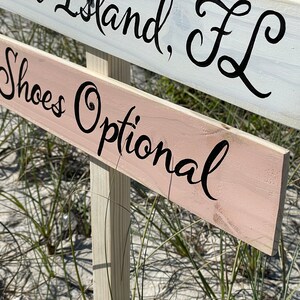 Beach Wedding Direction Sign, Personalized Wedding Decor Boho, Shoes ...