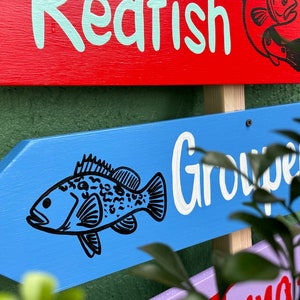 Fisherman Directional Sign Personalized Gift for Dad, Outdoor Direction ...