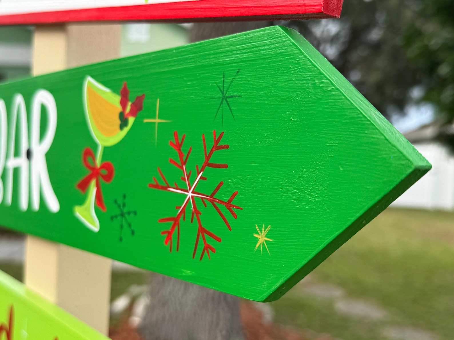 Christmas Direction Sign, Party Directional Sign Post Free Standing ...