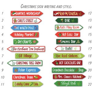 Christmas Directional Arrows Signs, Personalized Holiday Decor Gift for ...