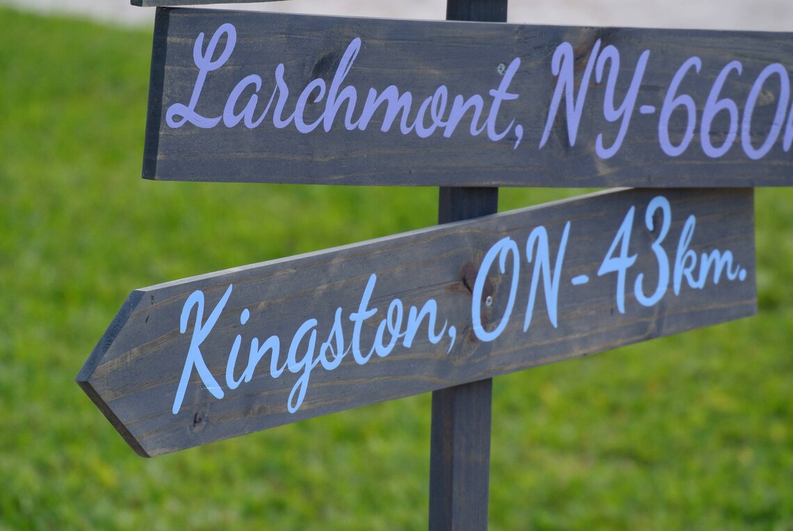 Directional Sign Post Outdoor Mileage Sign Garden Decor. - Etsy