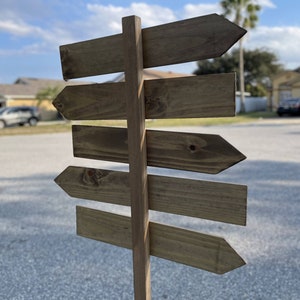 Personalized Directional Sign Post, Wood Wayfinding Arrows Boards ...