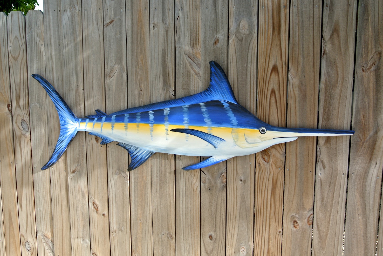 Large Blue Marlin Wood. Pool Deck Decor. Fisherman Gift for | Etsy