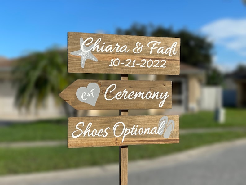 Country Wedding Decor Directional Sign Boho Style Shoes - Etsy