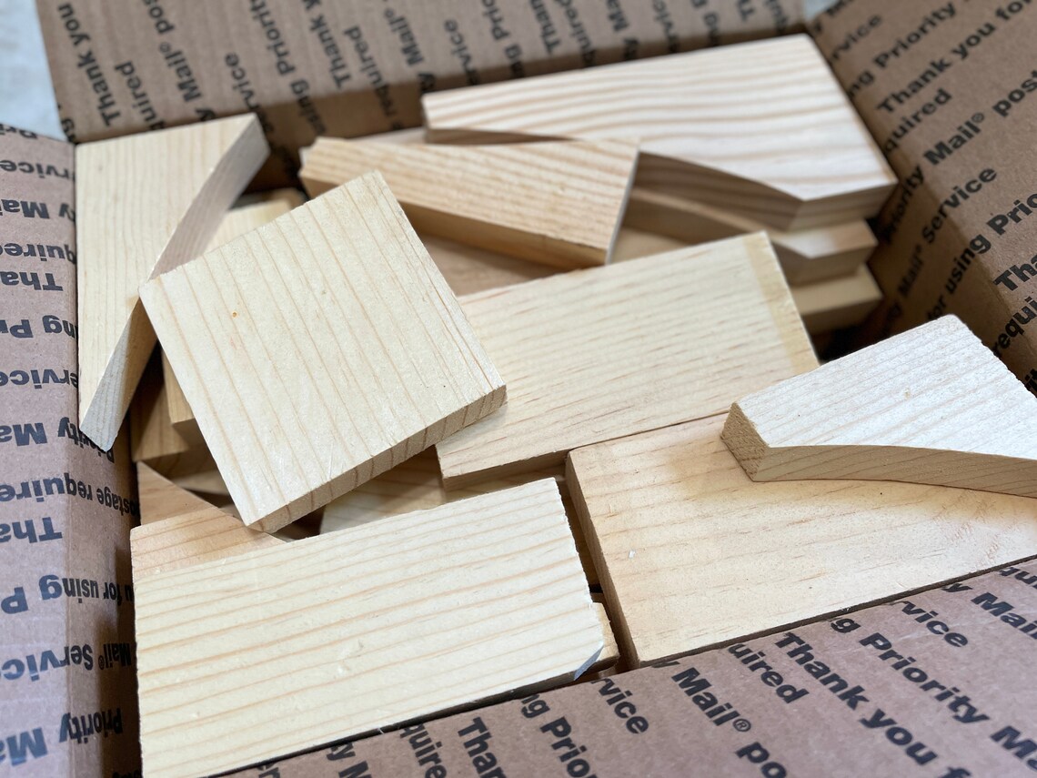 Wood Craft Scraps 30 Pieces. Random Shapes and Sizes Lumber - Etsy