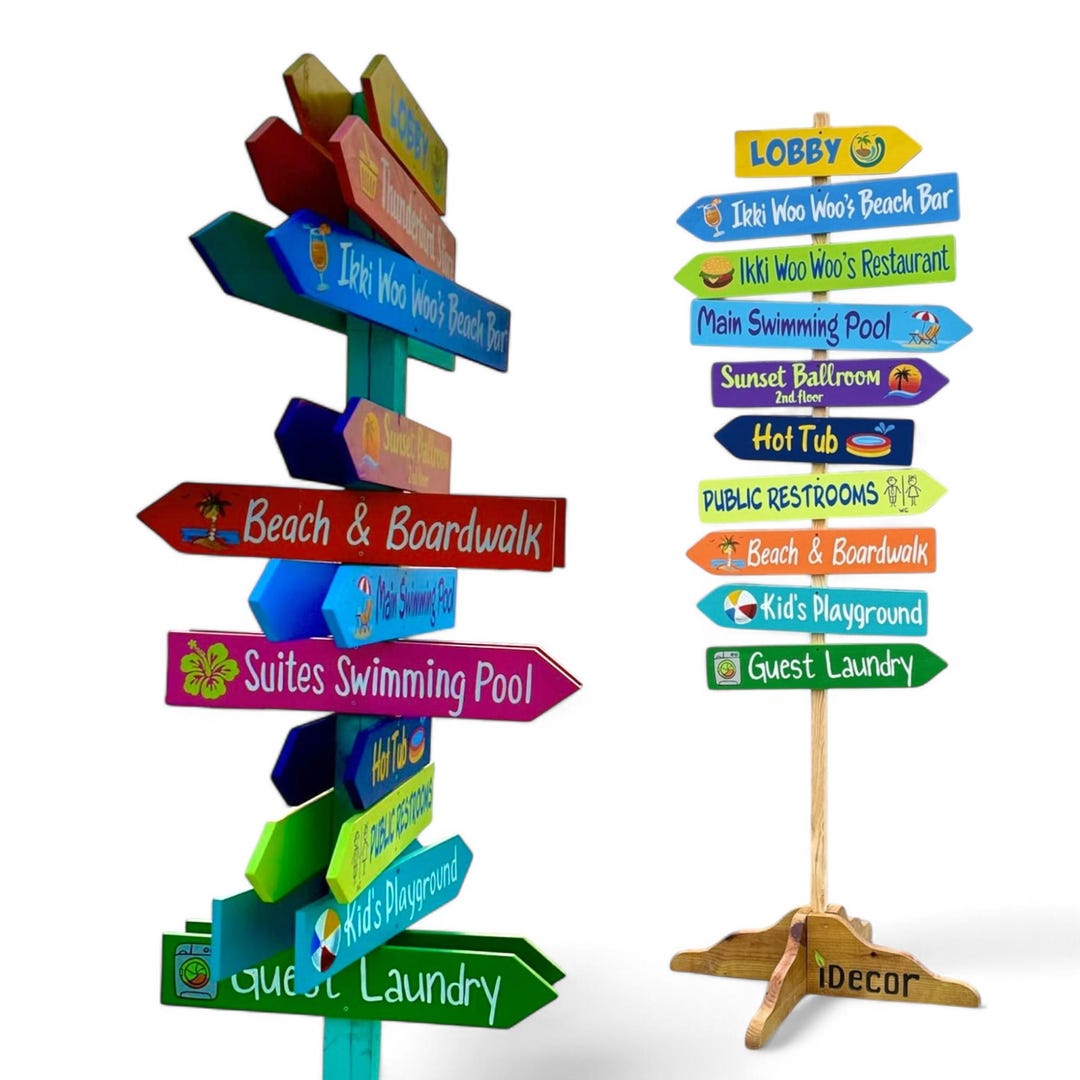 Directional Sign Personalized for Hotels & Resorts – Guide Your Guests ...
