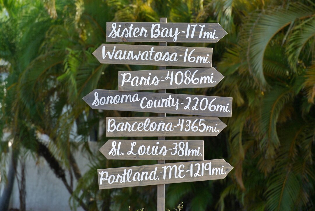 Yard Destination Sign. Family Direction Sign. Gift for Dad. Garden ...