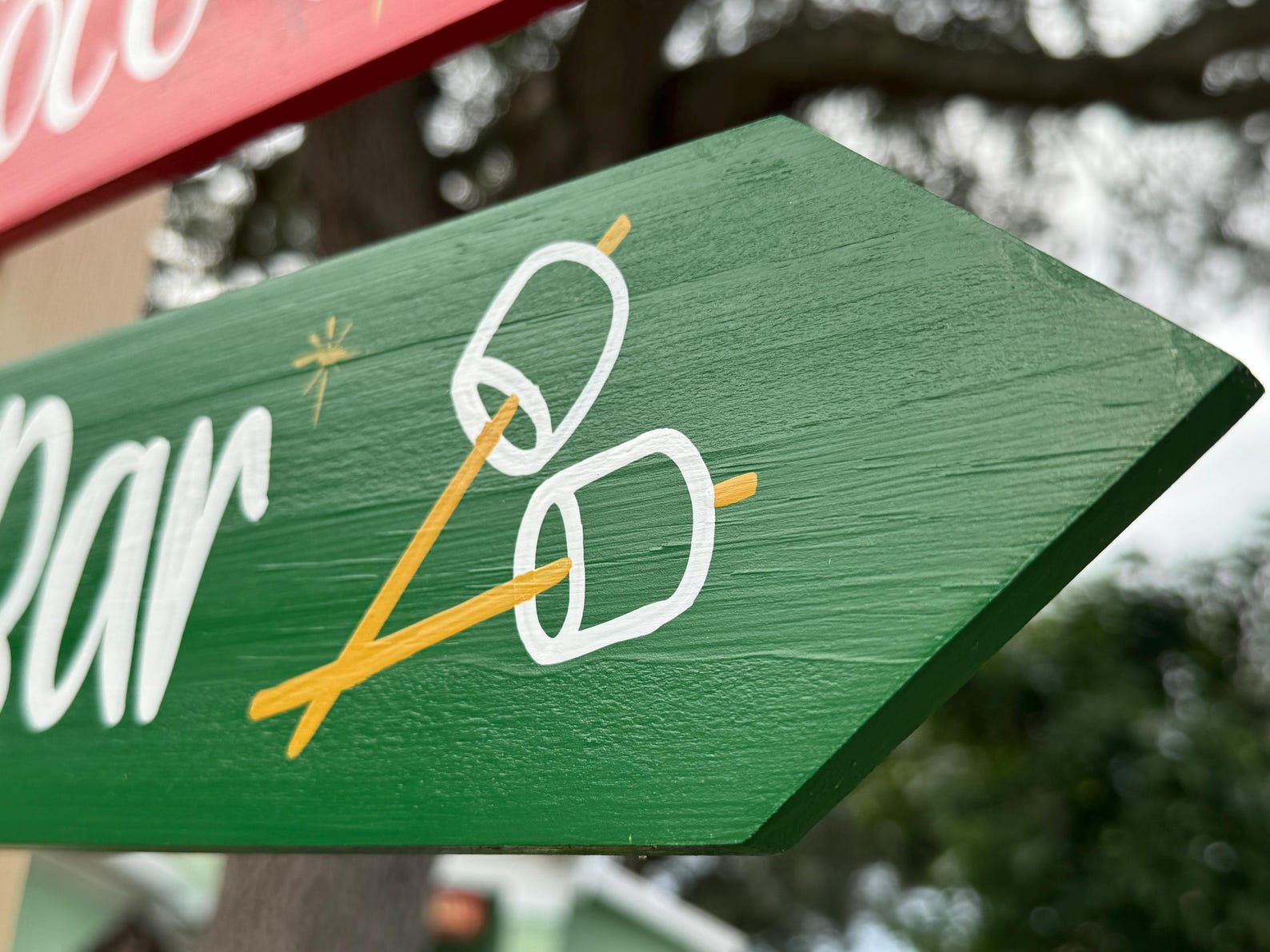 Christmas Directional Sign Arrows, Holiday Market Direction Sign Wood ...
