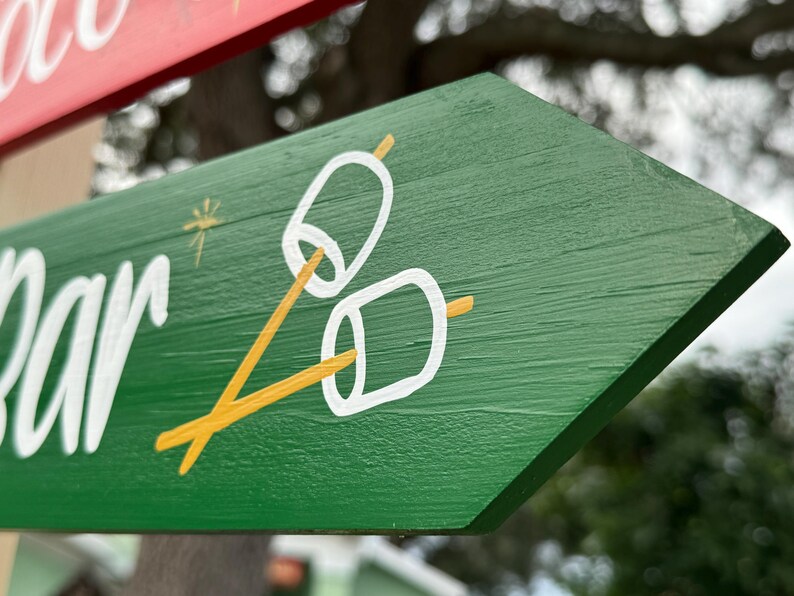 Christmas Directional Sign Arrows, Holiday Market Direction Sign Wood ...