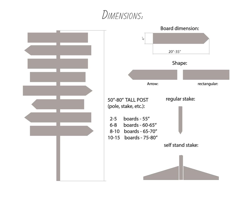 Personalized Directional Sign Post, Wood Wayfinding Arrows Boards ...