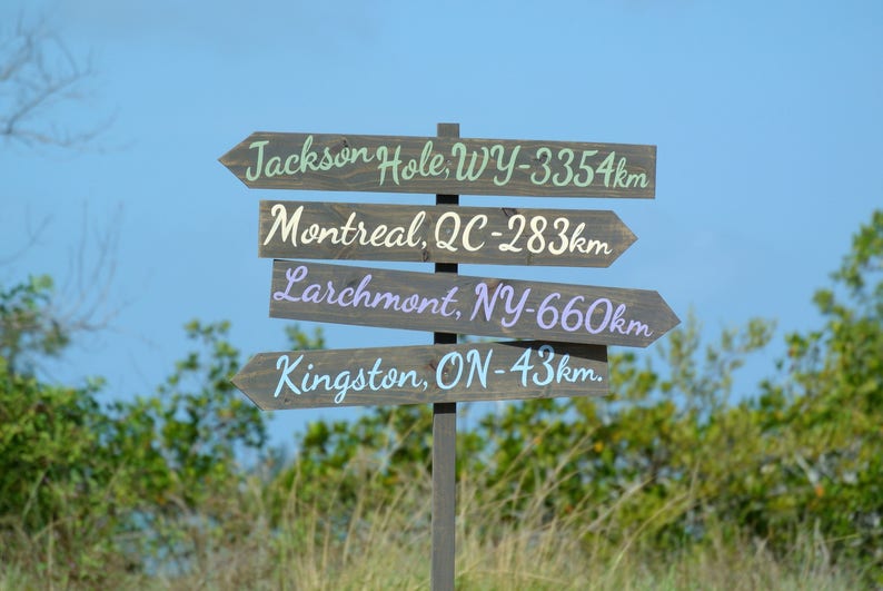 Directional Sign Post Outdoor Mileage Sign Garden Decor. - Etsy