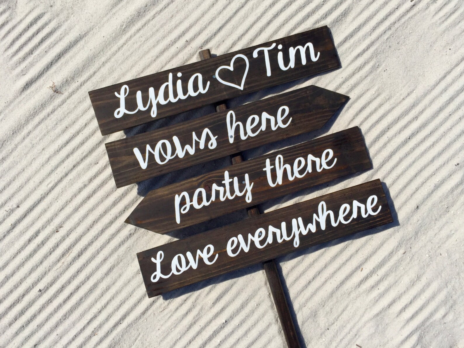 Beach Wedding Sign. Rustic Wedding Decor. Vows Here Party | Etsy