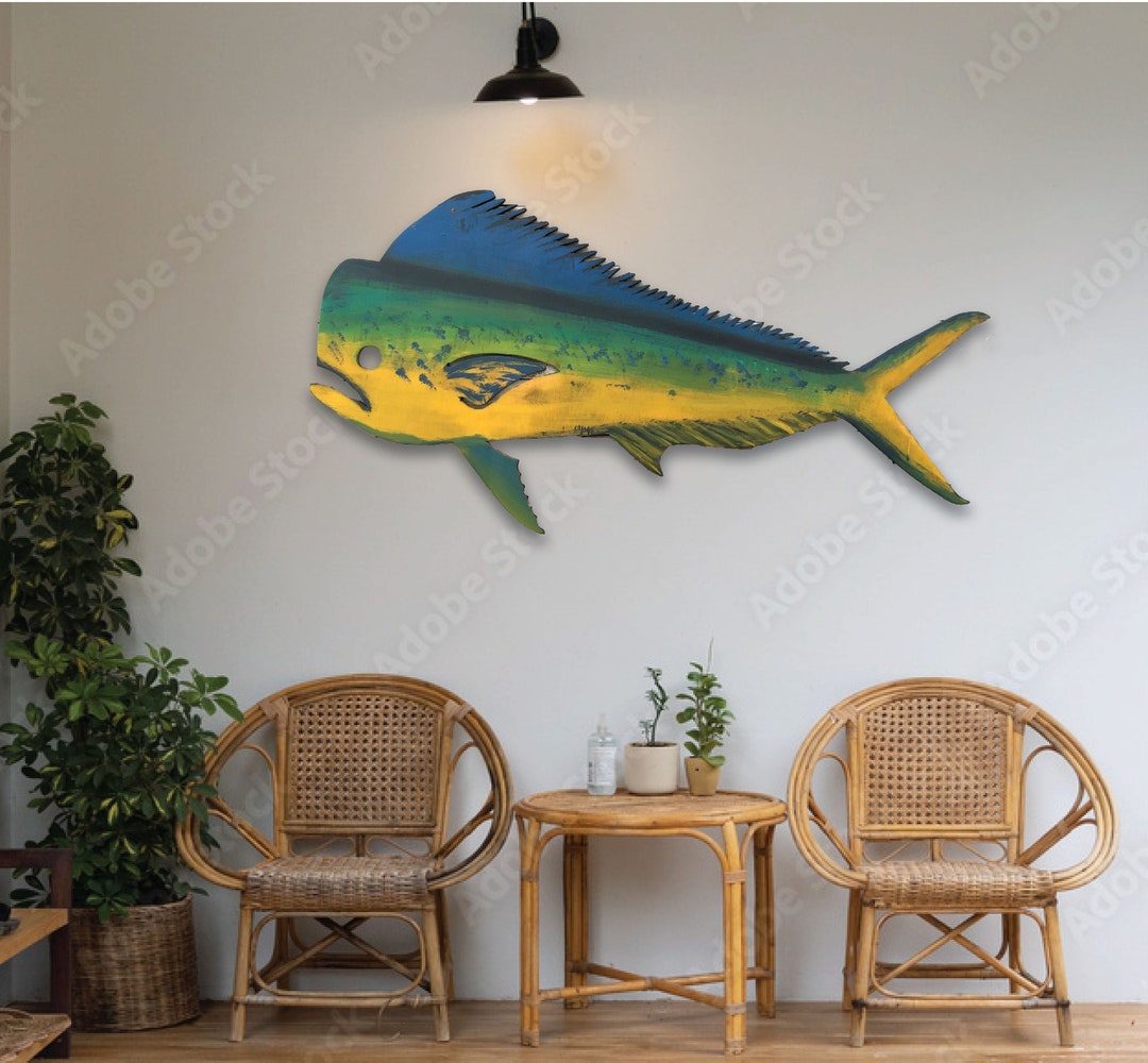 Wood Mahi Mahi Wall Art. Fathers Day Gift for Dad. Wooden Fish - Etsy