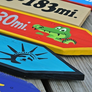 Funny Directional Signs Mileage With Family Names, Personalized ...