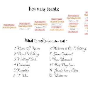 Beach Wedding Direction Sign, Newlywed Gift Directional Yard Signs With ...