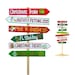 Christmas Direction Sign, Party Directional Sign Post Free Standing ...