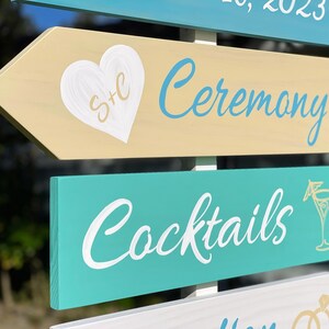 Beach Wedding Directional Sign With Starfish, Gift for Couple, Beach ...