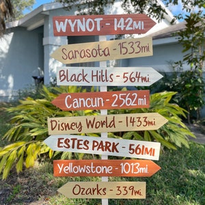 Personalized Directional Sign Family Gift Holiday, Backyard Direction ...