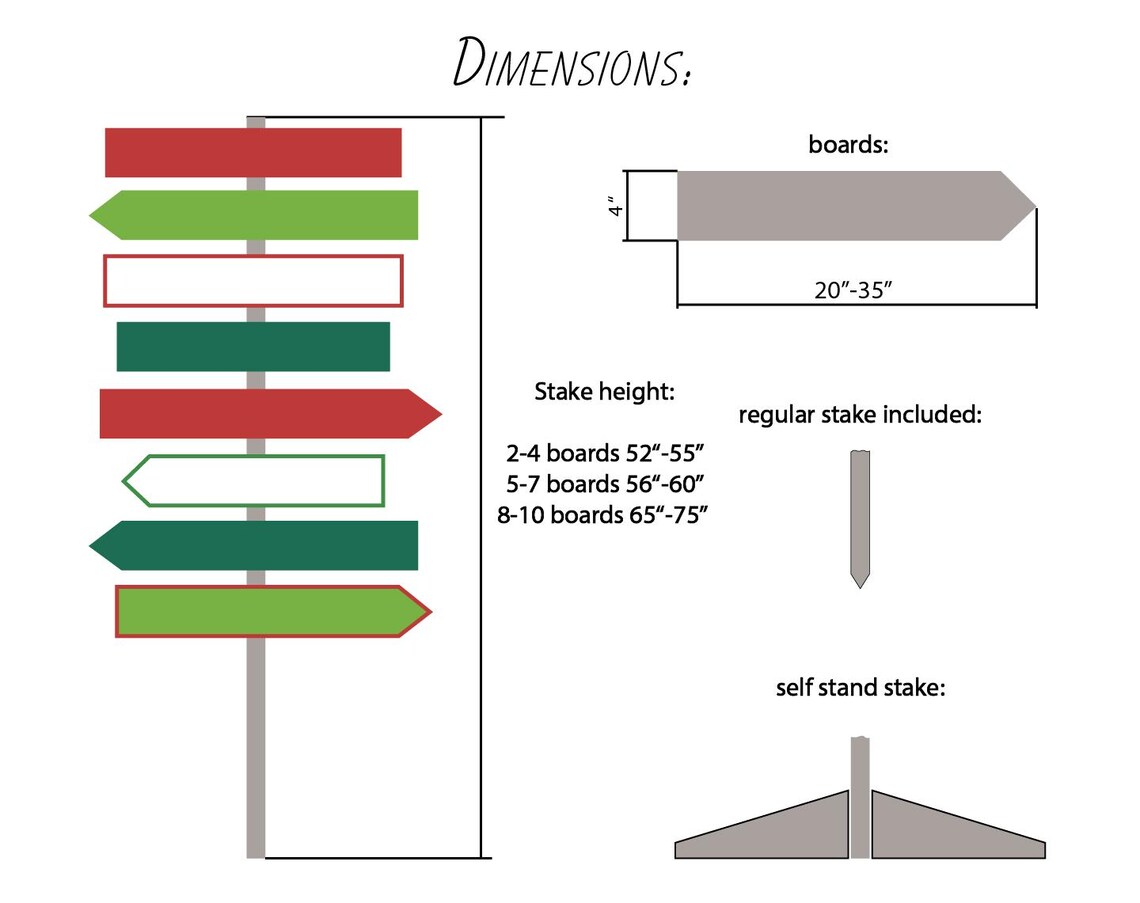 Christmas Direction Sign, Party Directional Sign Post Free Standing ...