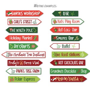 Christmas Direction Sign, Party Directional Sign Post Free Standing ...