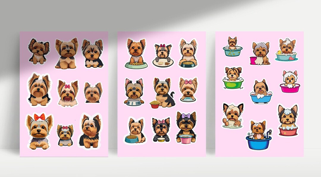 Yorkshire Dog Printable and Cutting Stickers, Png and Svg Stickers ...