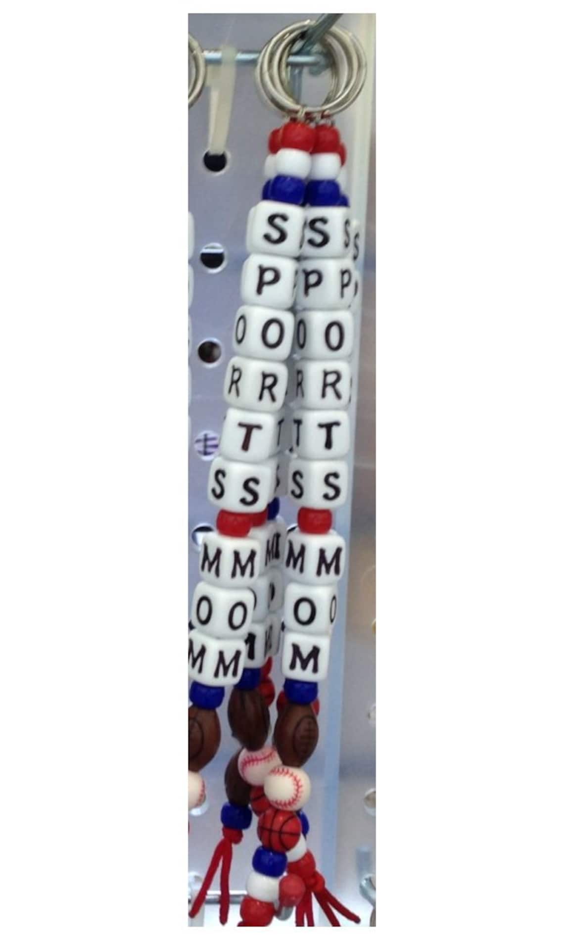 Custom Keychain: Sports Mom School Spirit Team Spirit Sports Keychain ...