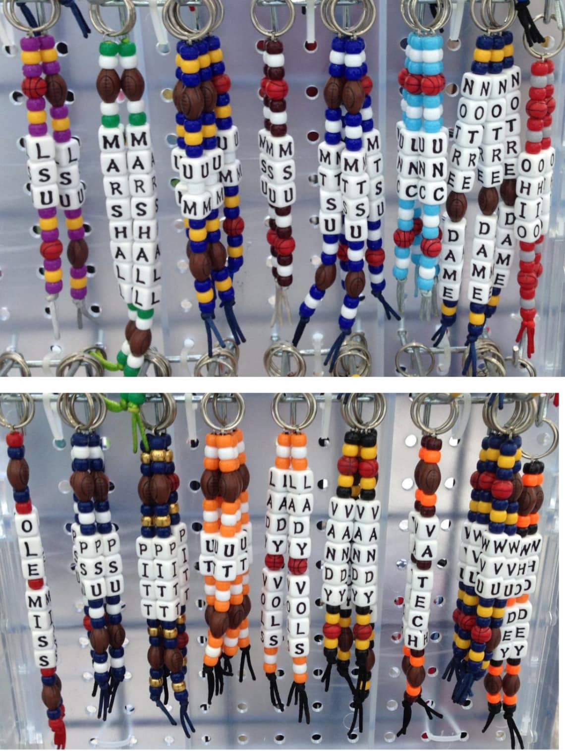 Sports Keychain: School Spirit Team Sports Keychain Cheer Supporter ...