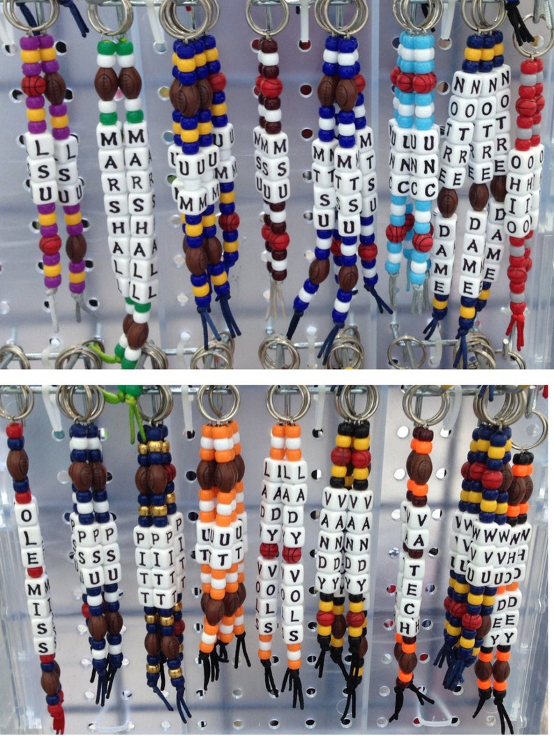 Sports Keychain: School Spirit Team Sports Keychain Cheer Supporter ...