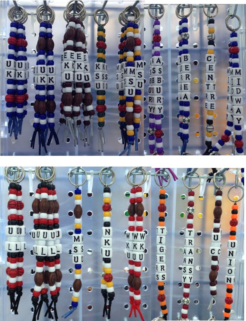 Sports Keychain: School Spirit Team Sports Keychain Cheer Supporter ...