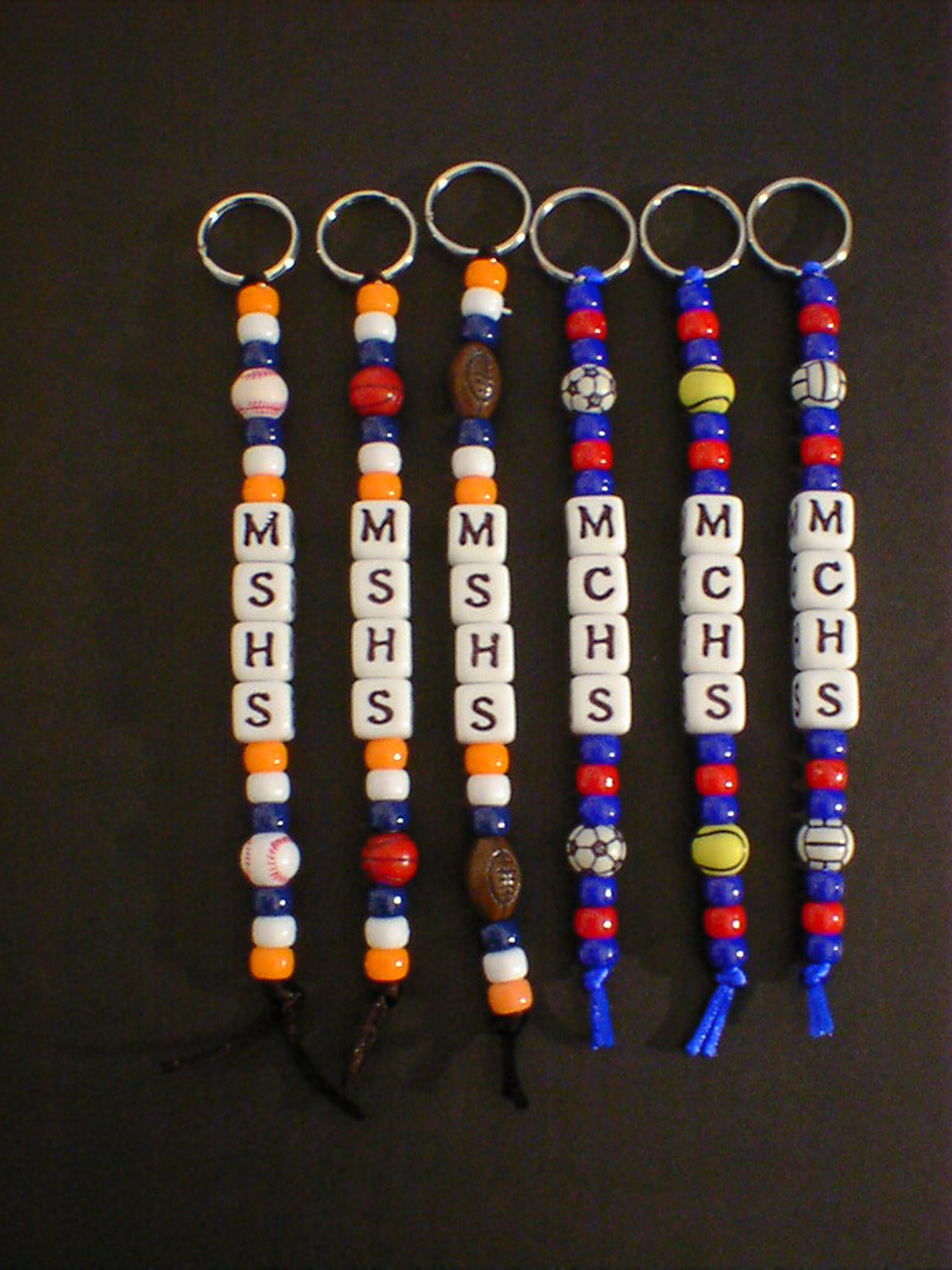 Custom Keychain: Basketball School Spirit Team Spirit Sports Keychain ...