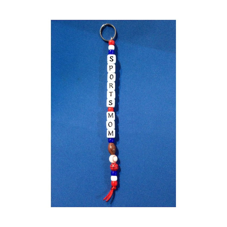 Custom Keychain: Sports Mom School Spirit Team Spirit Sports Keychain ...