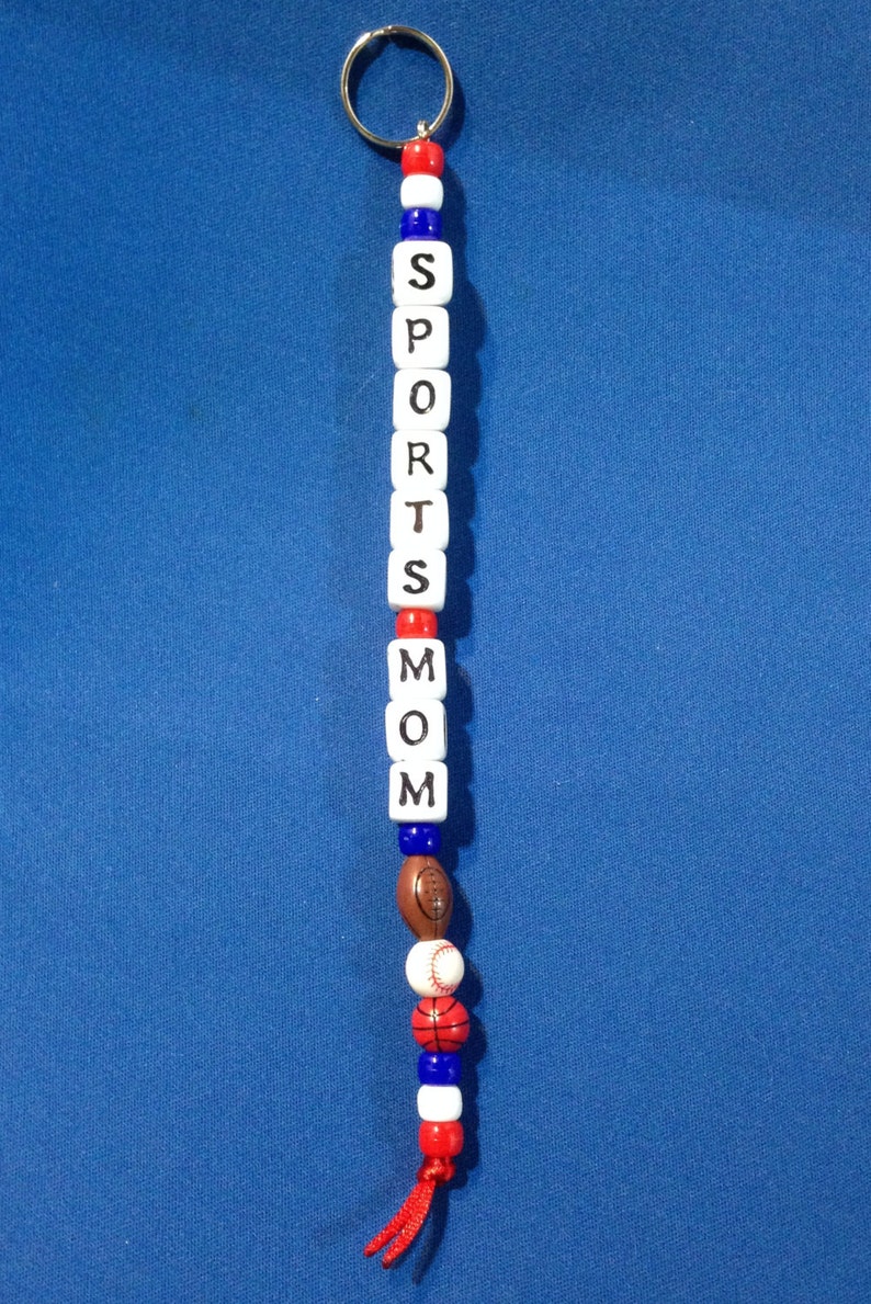 Custom Keychain: Sports Mom School Spirit Team Spirit Sports Keychain ...