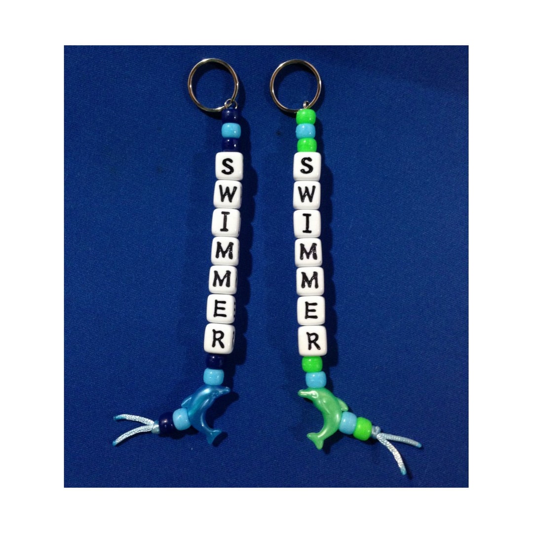 Custom Keychain: Swimmer - Etsy