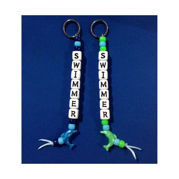 Custom Swim Keychain - Etsy
