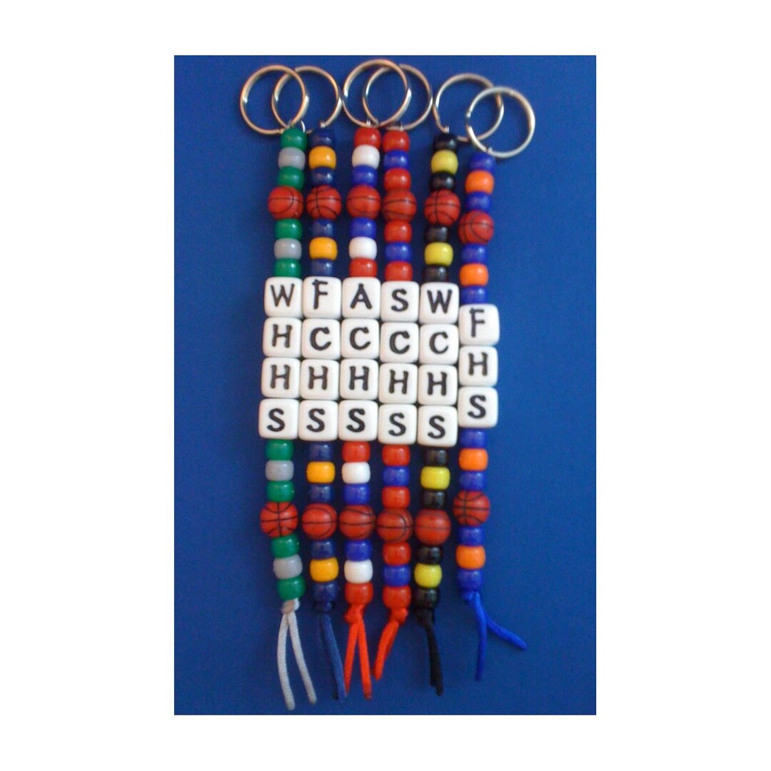 Custom Keychain: Basketball School Spirit Team Spirit Sports Keychain ...