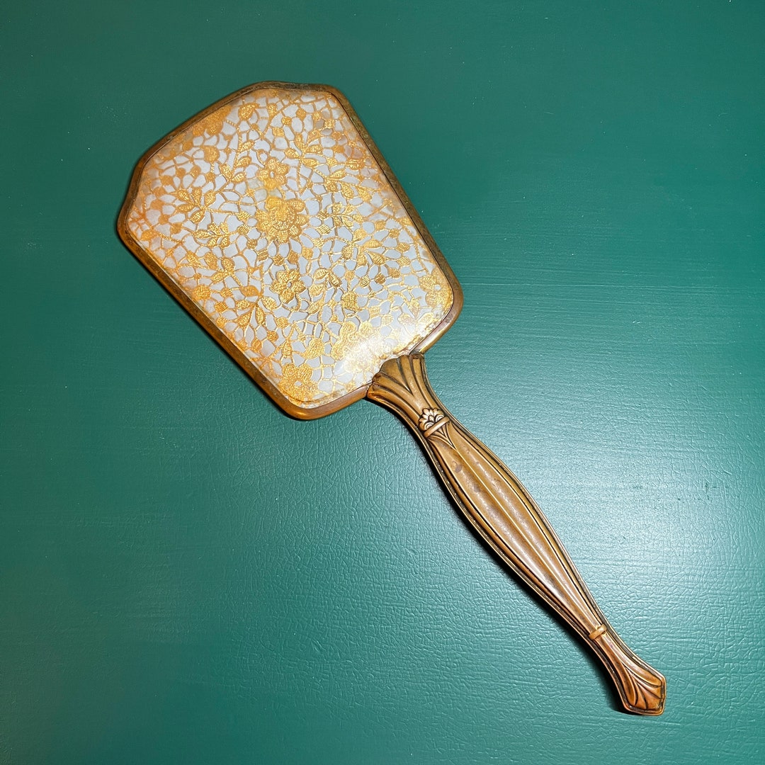 Vintage Mid Century Blue W/ Gold Lace Mirror 830-G4 - Etsy