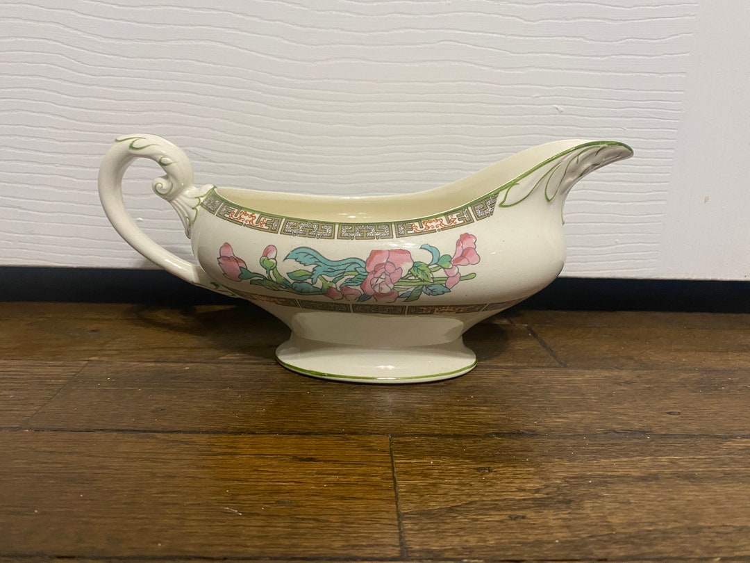 Vintage Staffordshire Floral Gravy Boat Myott England 145-G5 - Etsy