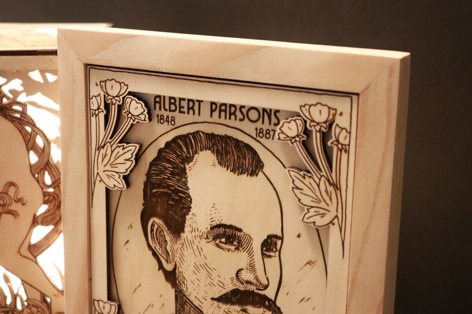Albert Parsons Wooden Portrait - Etsy
