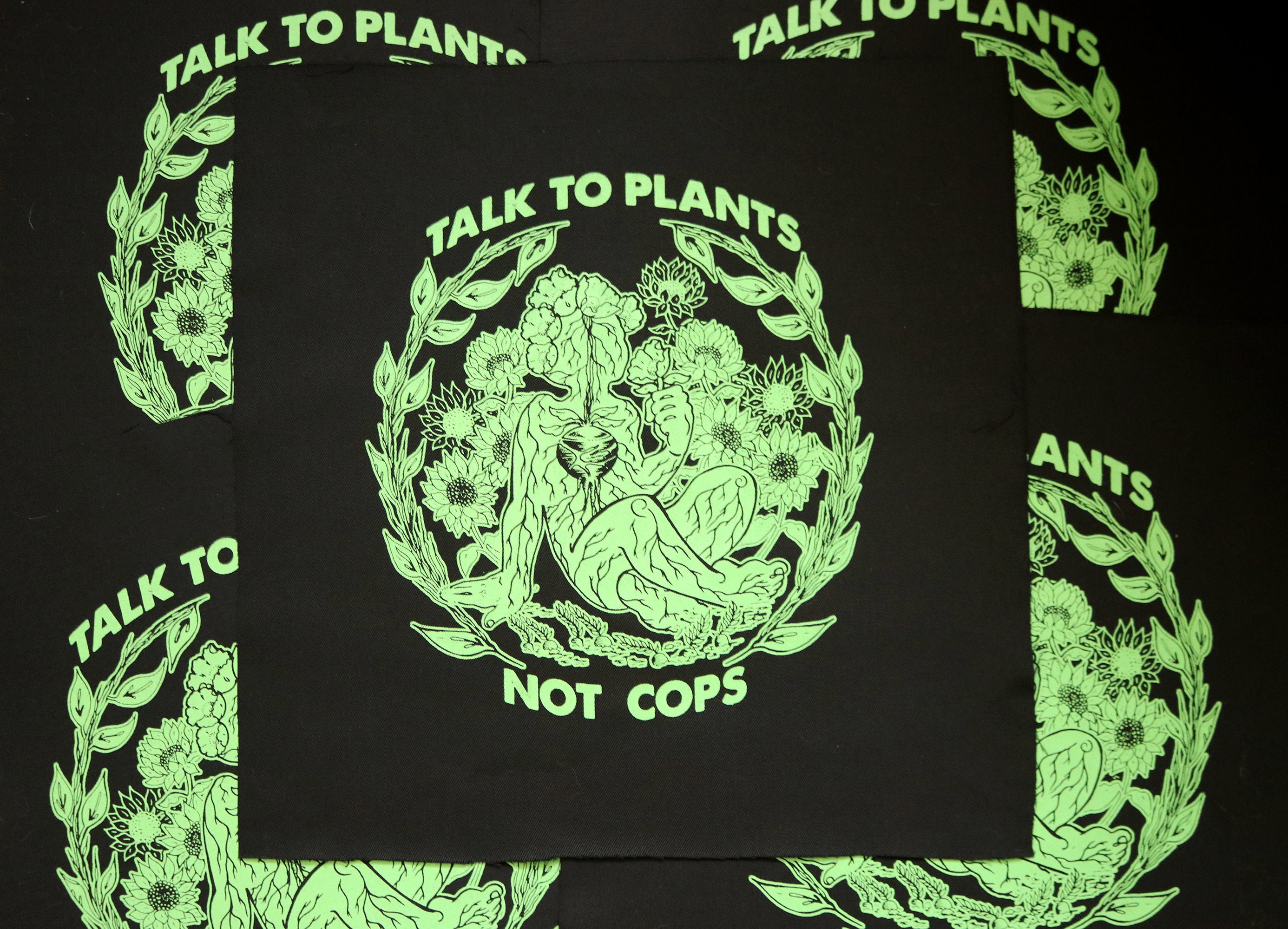 Talk to Plants Not Cops Back Patch - Etsy