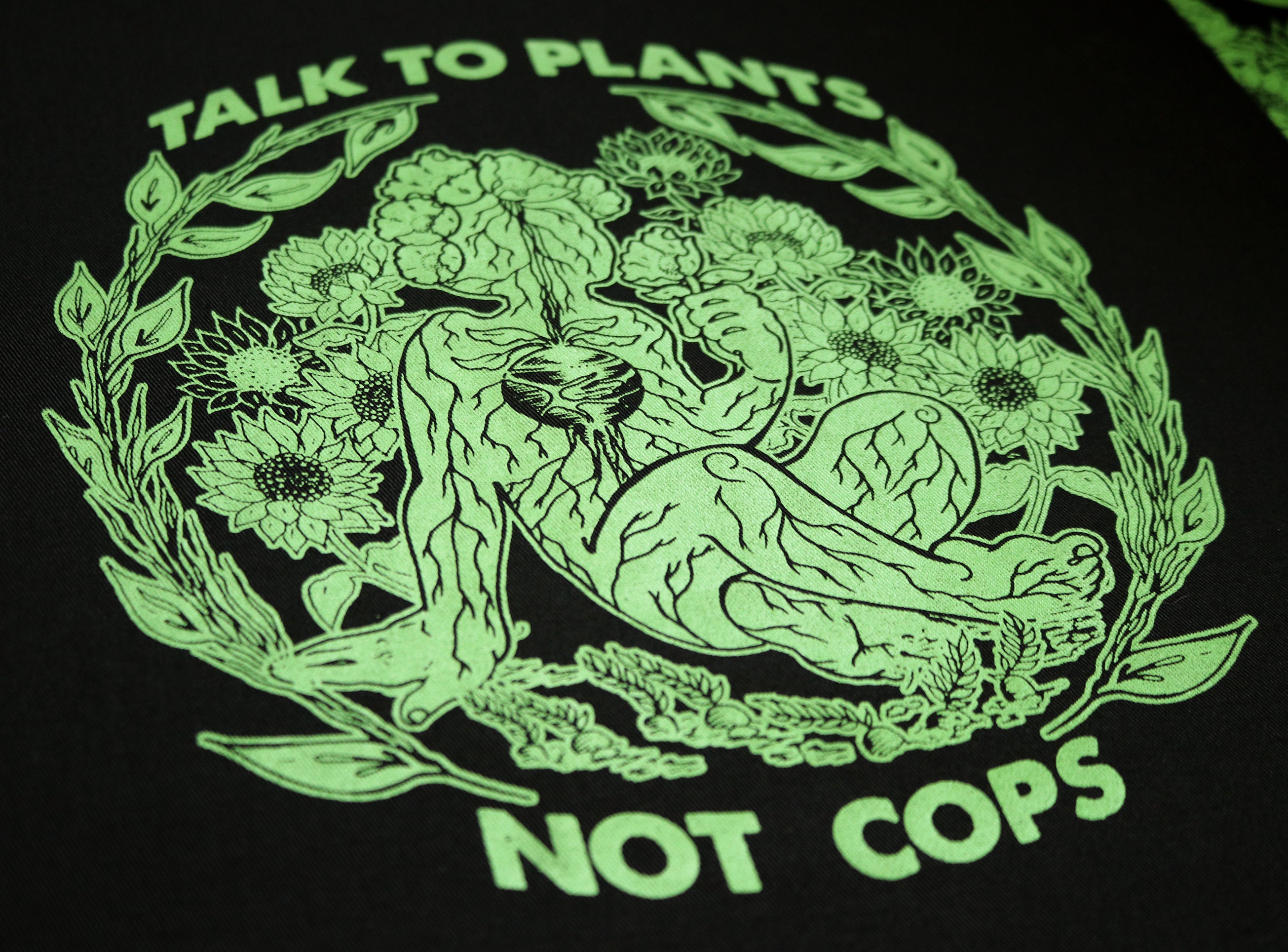 Talk to Plants Not Cops Back Patch - Etsy